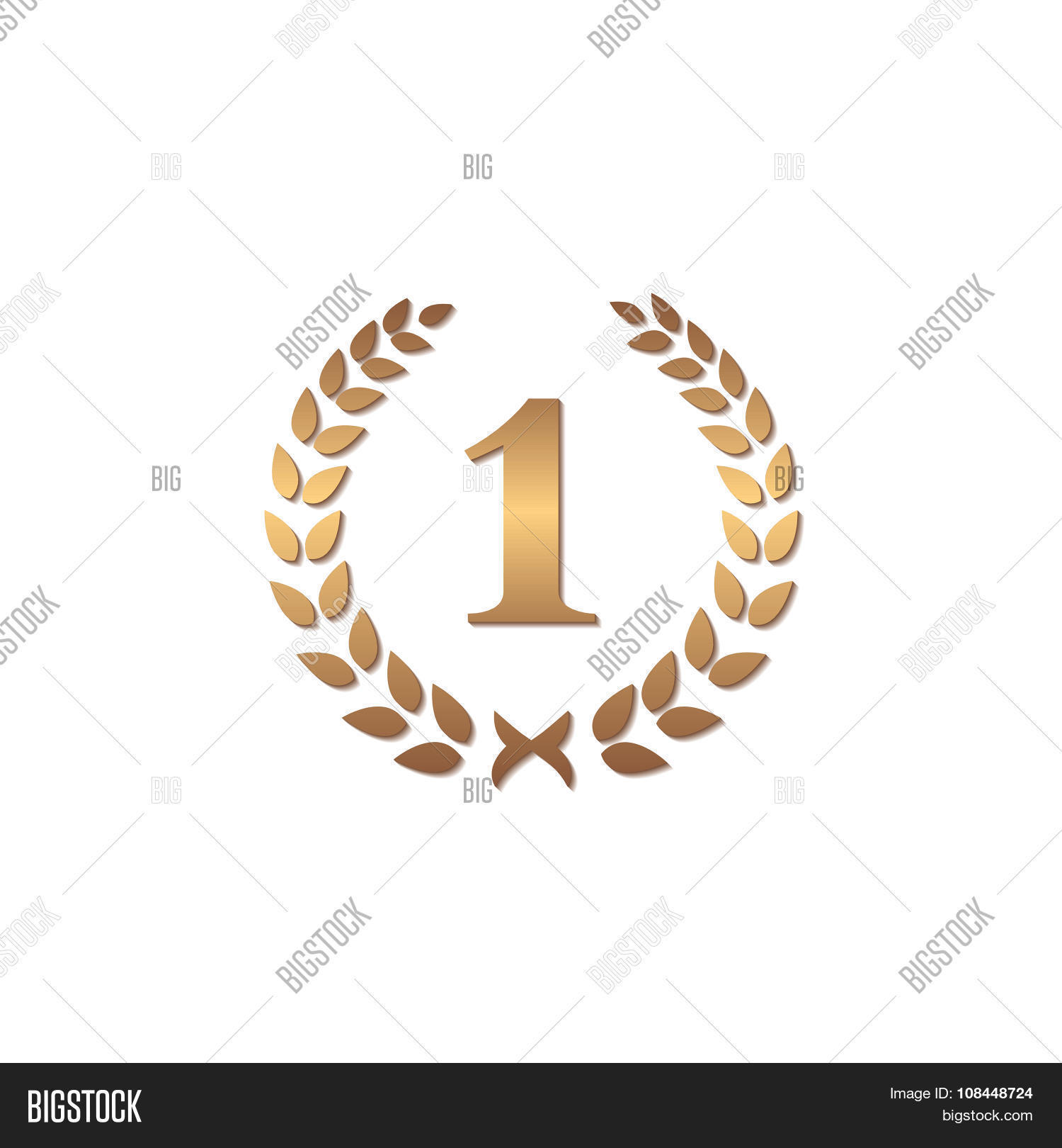 Number One 1 Laurel Vector & Photo (Free Trial) | Bigstock