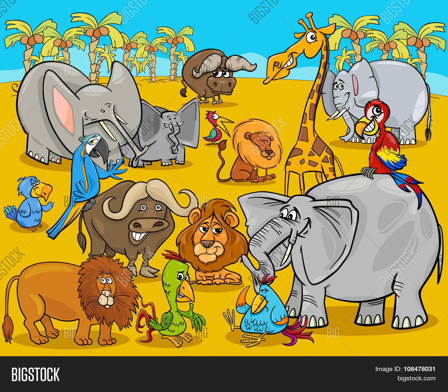 Safari Animals Vector & Photo (Free Trial) | Bigstock