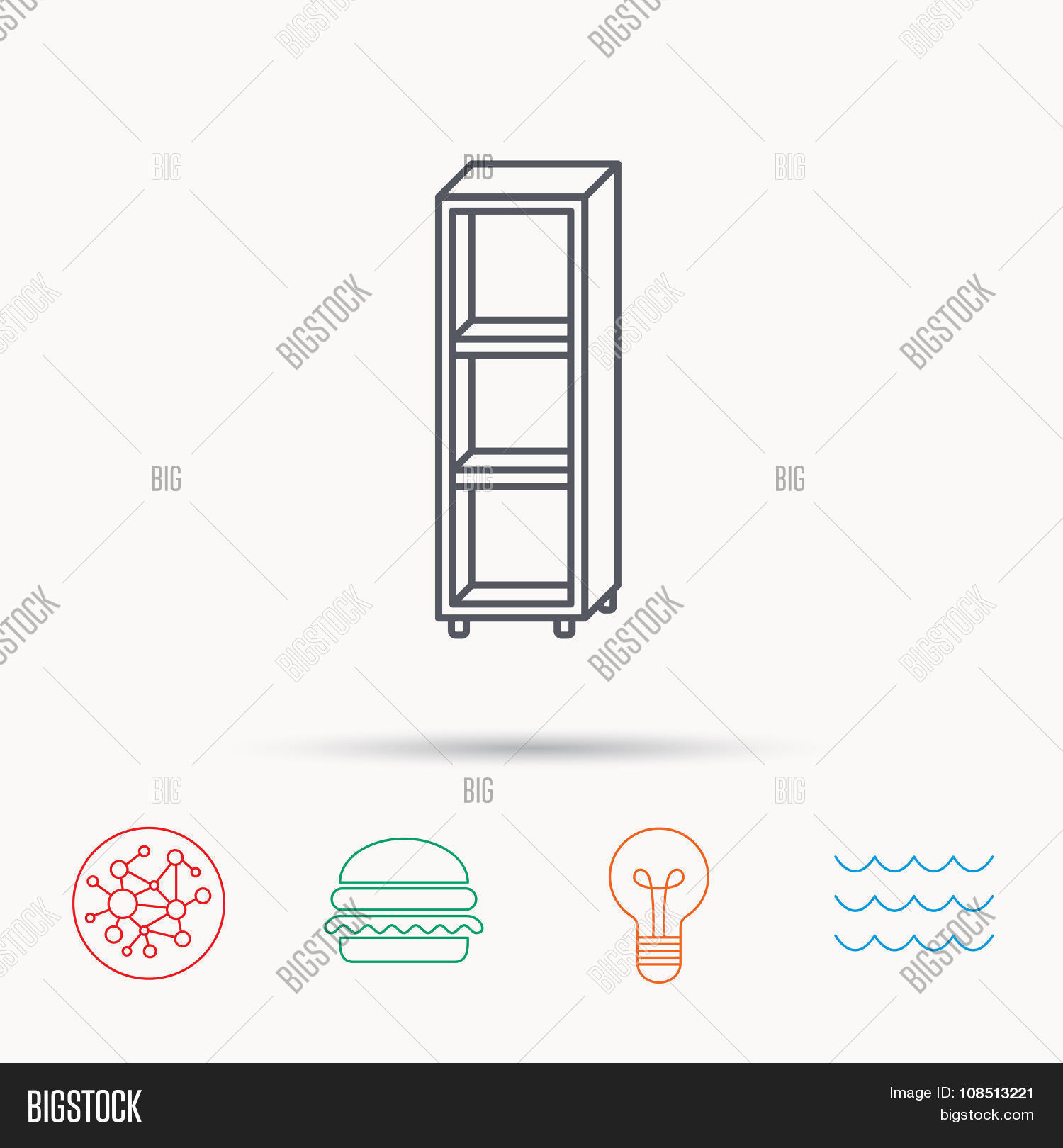 Empty Shelves Icon. Vector & Photo (Free Trial) | Bigstock