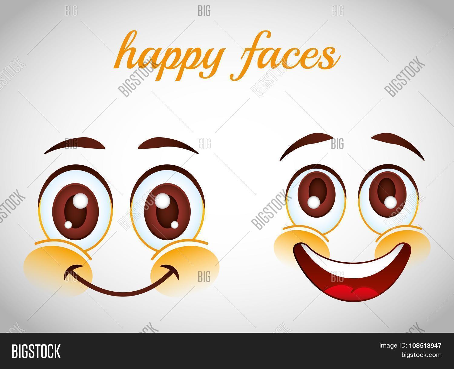 Smiley Faces Design Vector & Photo (Free Trial) | Bigstock
