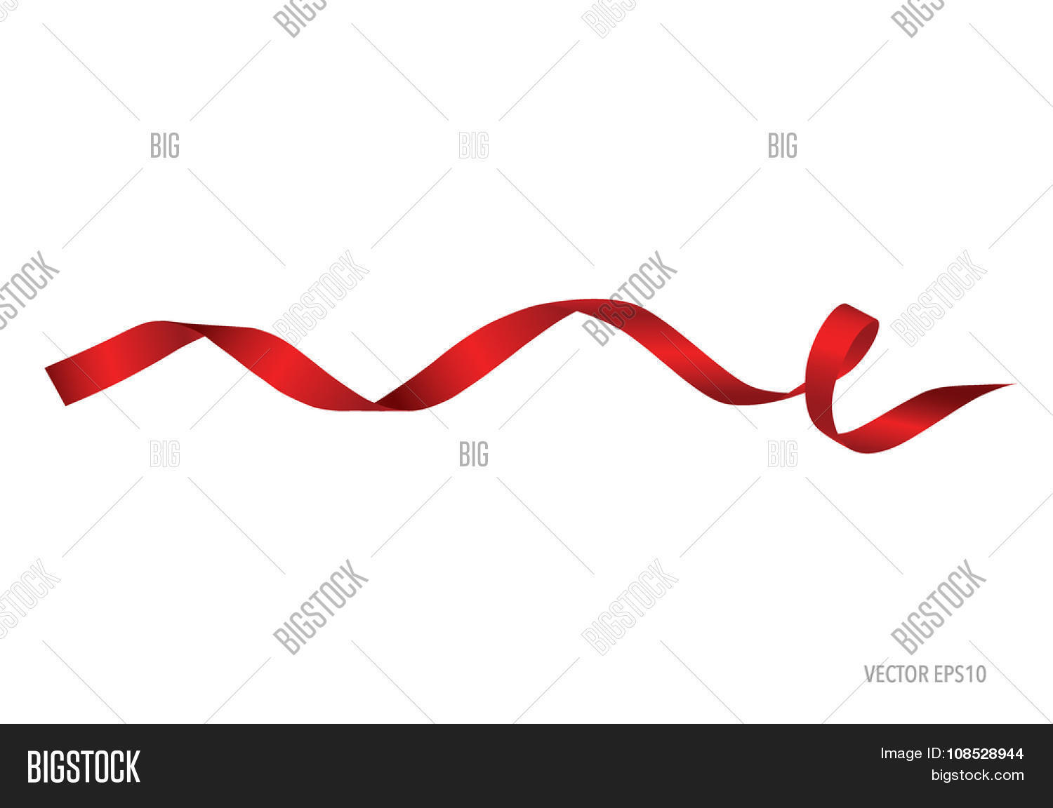 Shiny Red Ribbon On Vector & Photo (Free Trial) | Bigstock