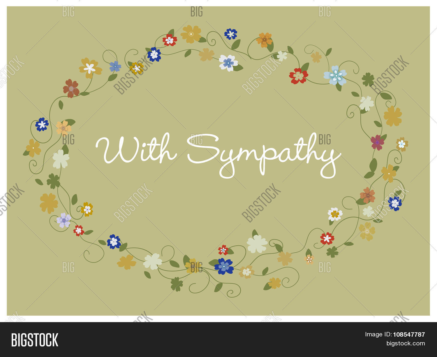 Sympathy Card Vector & Photo (Free Trial) | Bigstock