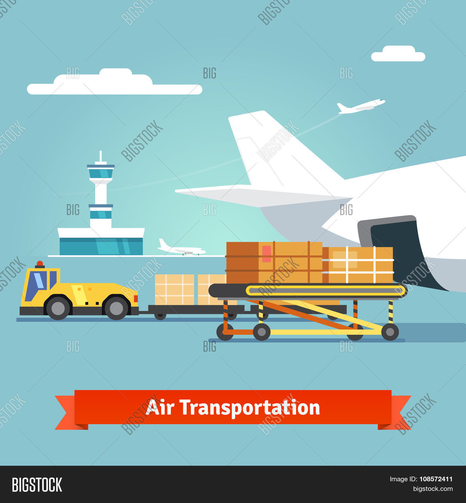 Loading Boxes Flight Vector & Photo (Free Trial) | Bigstock