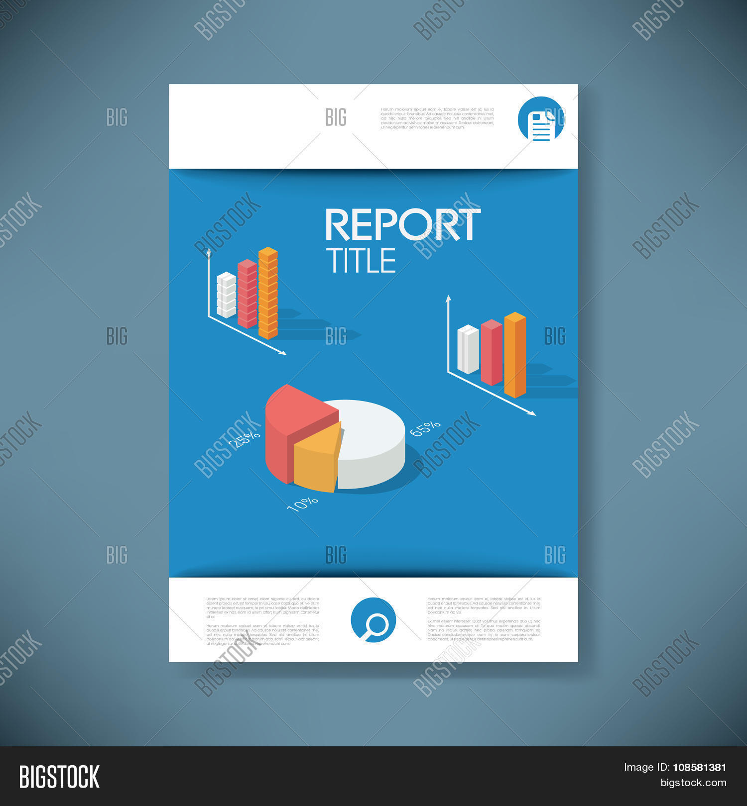 Report Cover Template Vector & Photo (Free Trial) | Bigstock