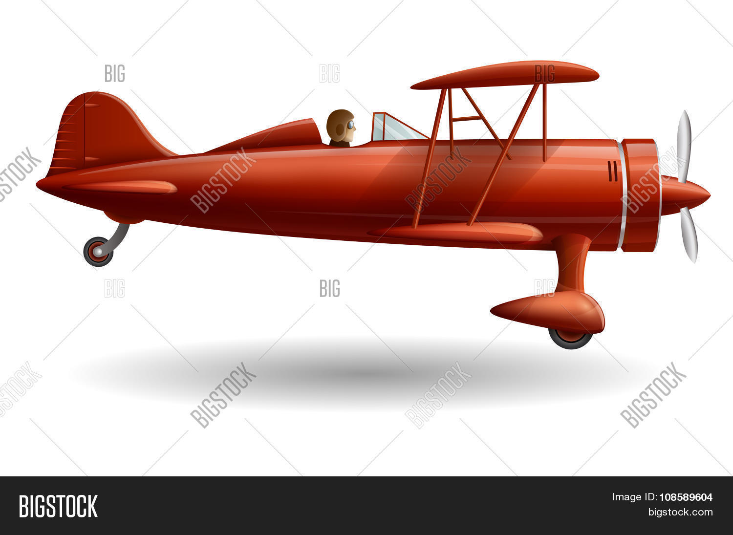 Retro Plane Vector & Photo (Free Trial) | Bigstock