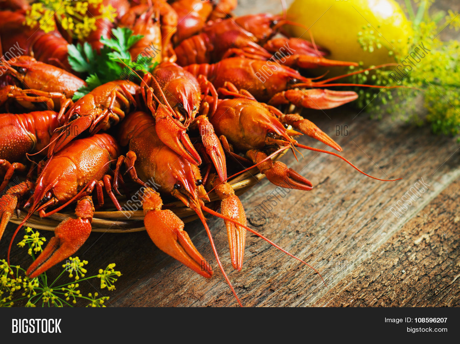 Crawfish On Wooden Image & Photo (Free Trial) | Bigstock