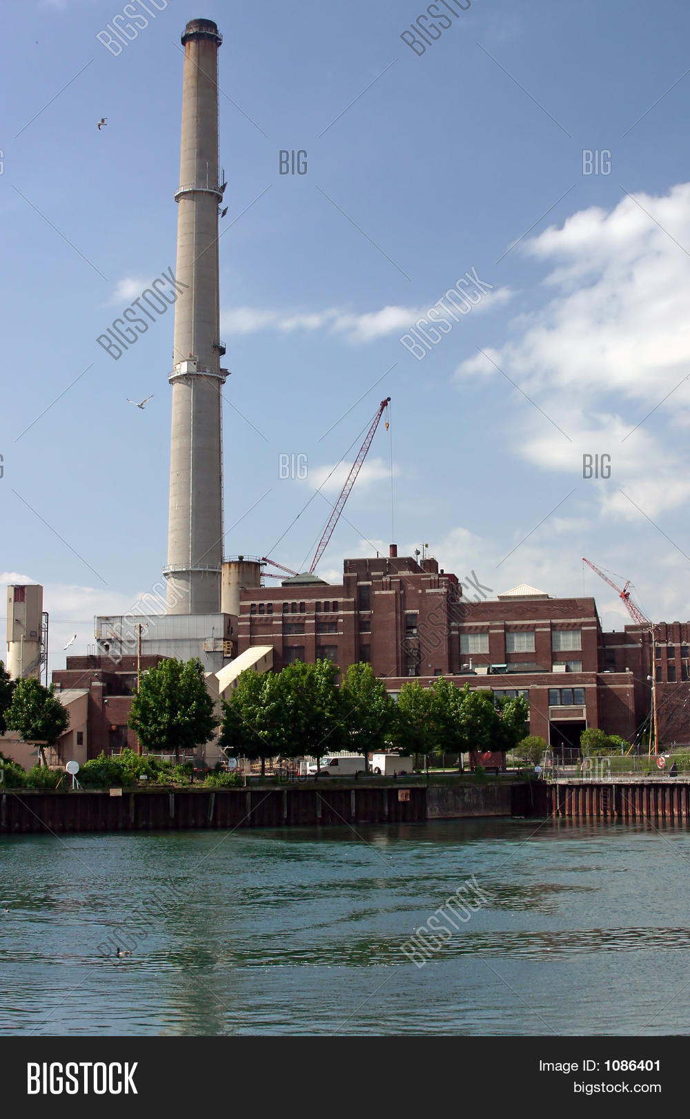 Power Plant Smokestack Image & Photo (Free Trial) | Bigstock