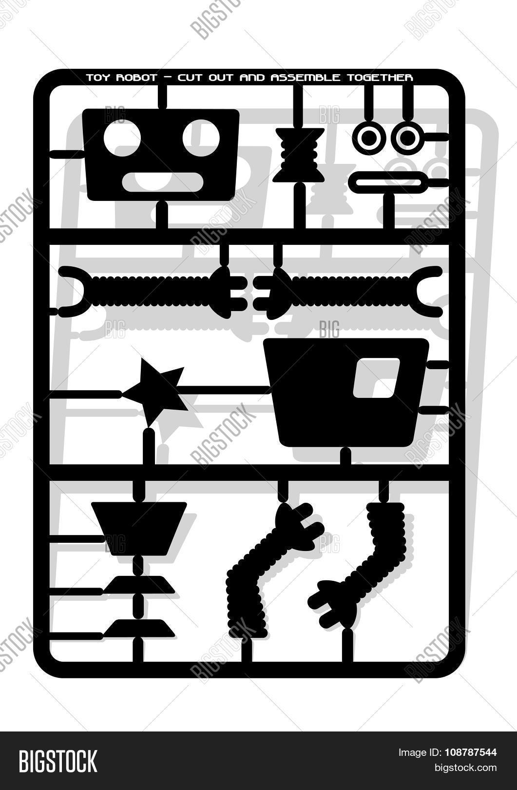 Robot Parts Cut Out Vector & Photo (Free Trial) | Bigstock