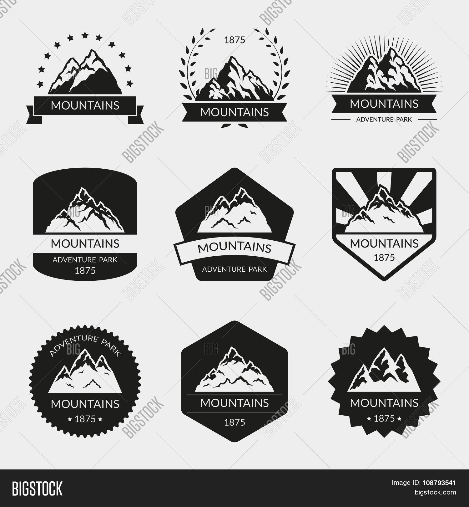 High Mountain Vector Vector & Photo (Free Trial) | Bigstock