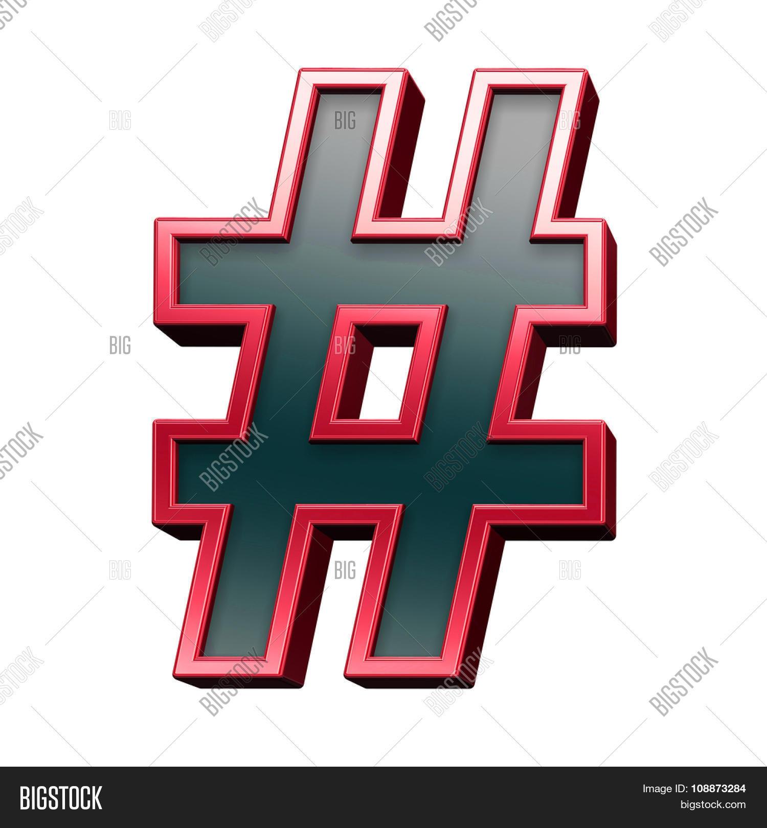 Number Mark Black Red Image & Photo (Free Trial) | Bigstock