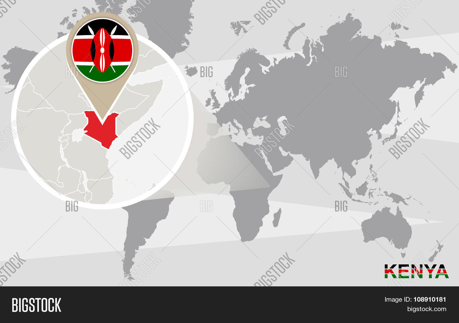 World Map Magnified Vector & Photo (Free Trial) | Bigstock