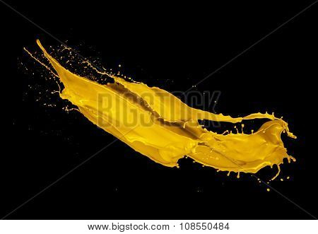 Yellow Paint Splash Image & Photo (Free Trial) | Bigstock