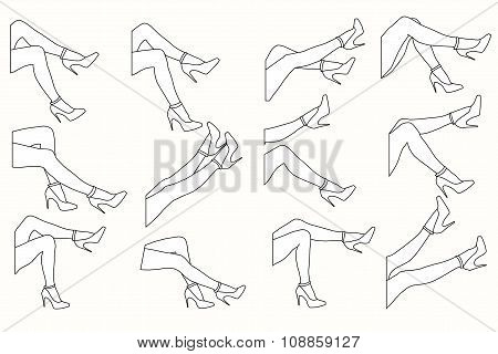 Set Legs Shoes. Vector & Photo (Free Trial) | Bigstock