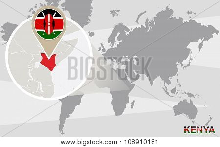 World Map Magnified Vector & Photo (Free Trial) | Bigstock