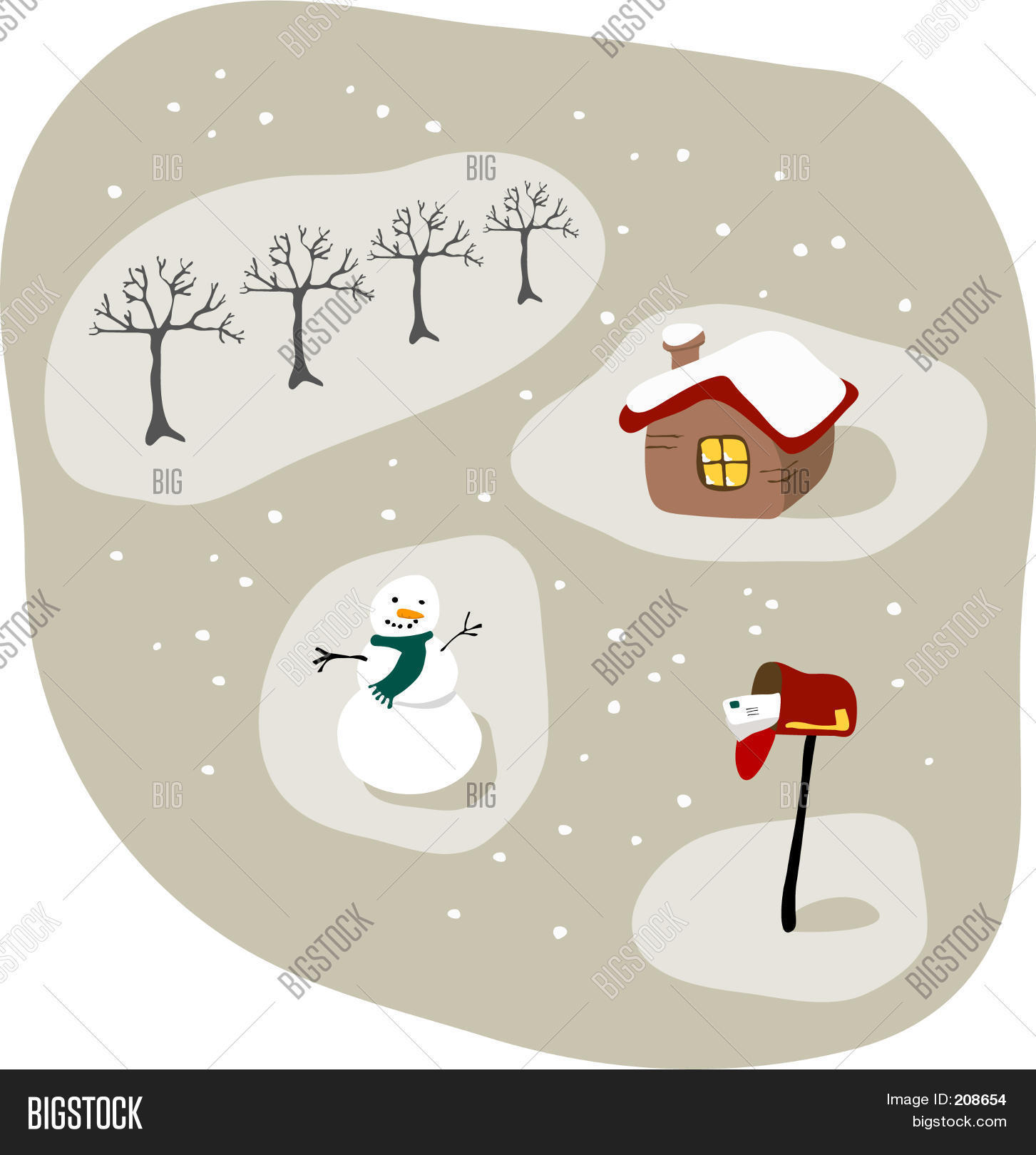 Winter Scene Cartoon Image & Photo (Free Trial) | Bigstock