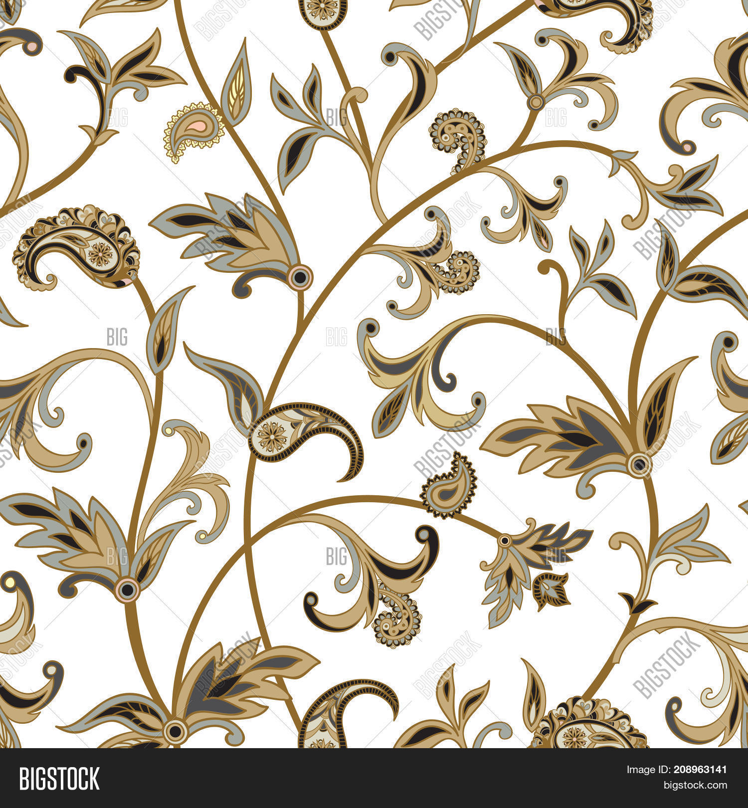 Floral Tiled Pattern. Image & Photo (Free Trial) | Bigstock