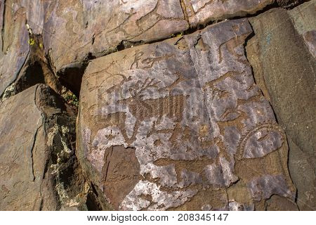 Petroglyphs Altay. Image & Photo (Free Trial) | Bigstock