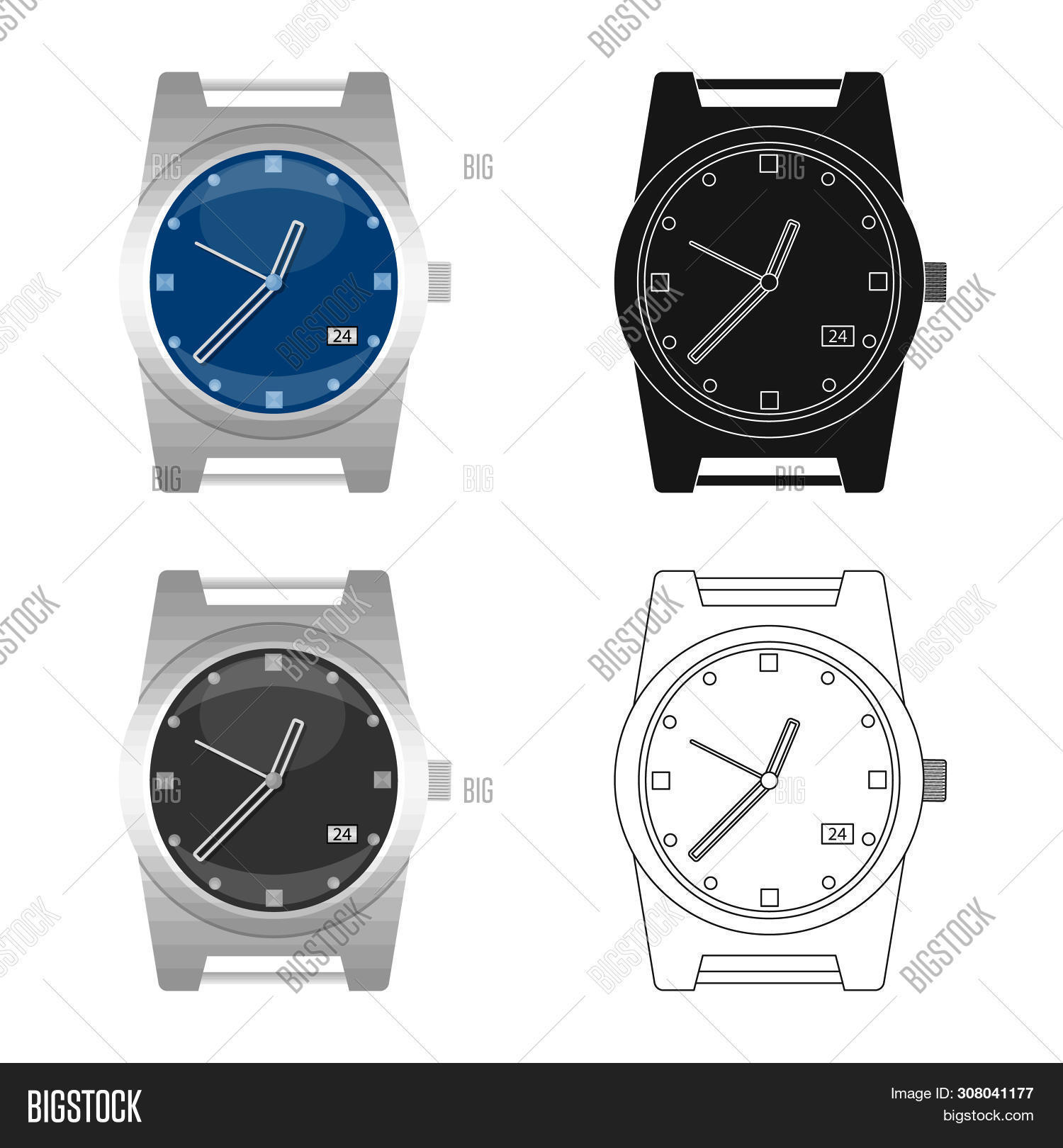 Bitmap Design Clock Image & Photo (Free Trial) | Bigstock