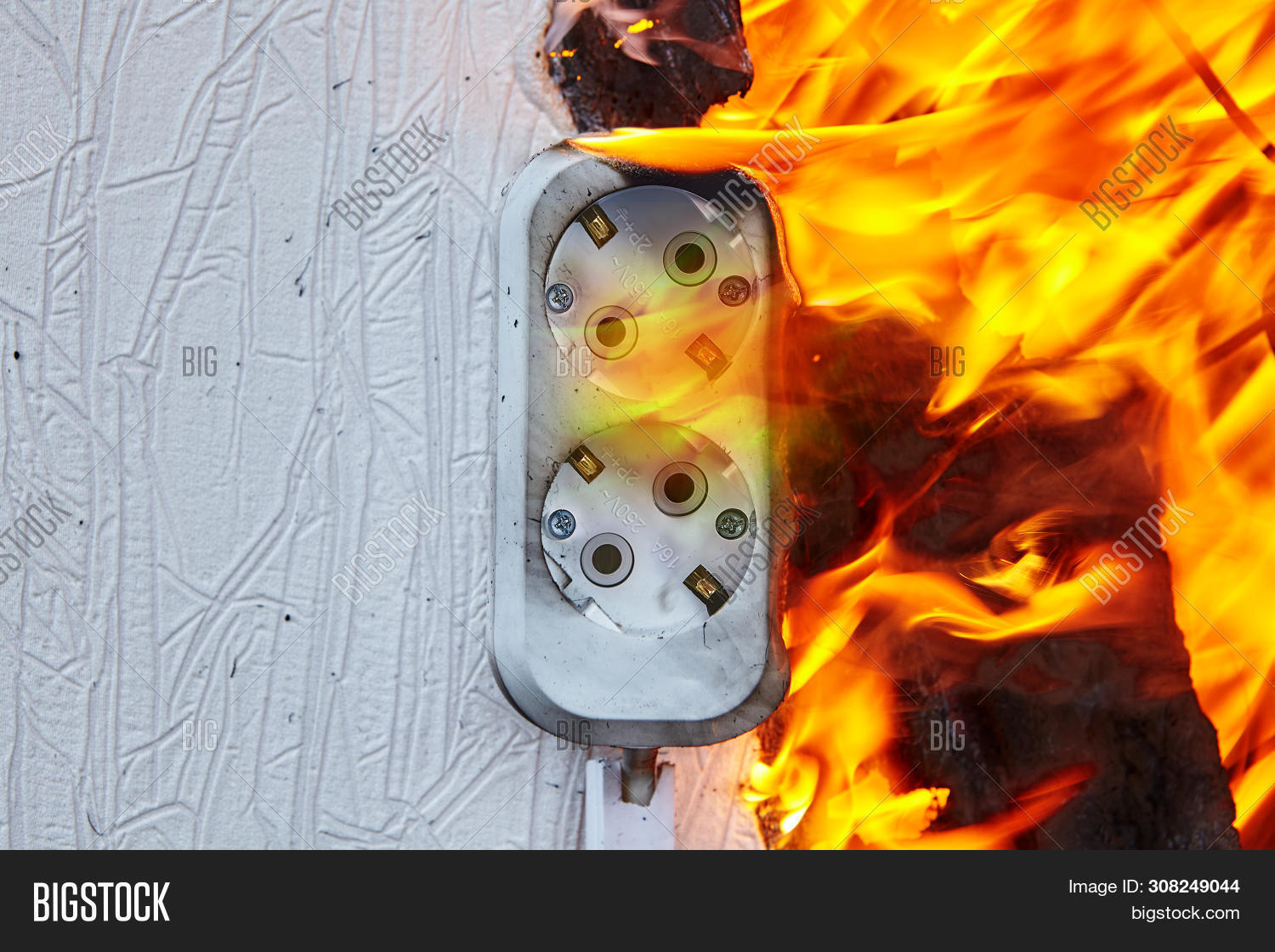 Electrical Fire Double Image & Photo (Free Trial) | Bigstock