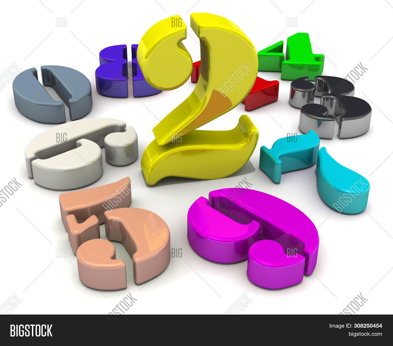 Number Two Middle Image & Photo (Free Trial) | Bigstock