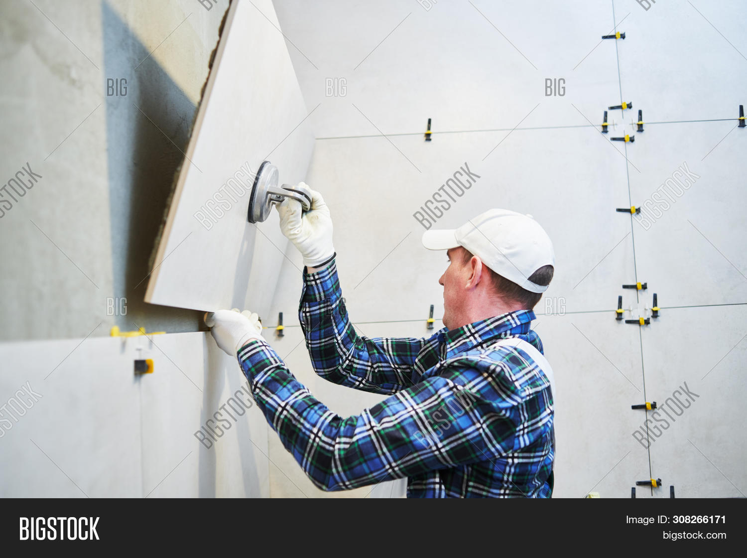 Tiler Installing Large Image & Photo (Free Trial) | Bigstock