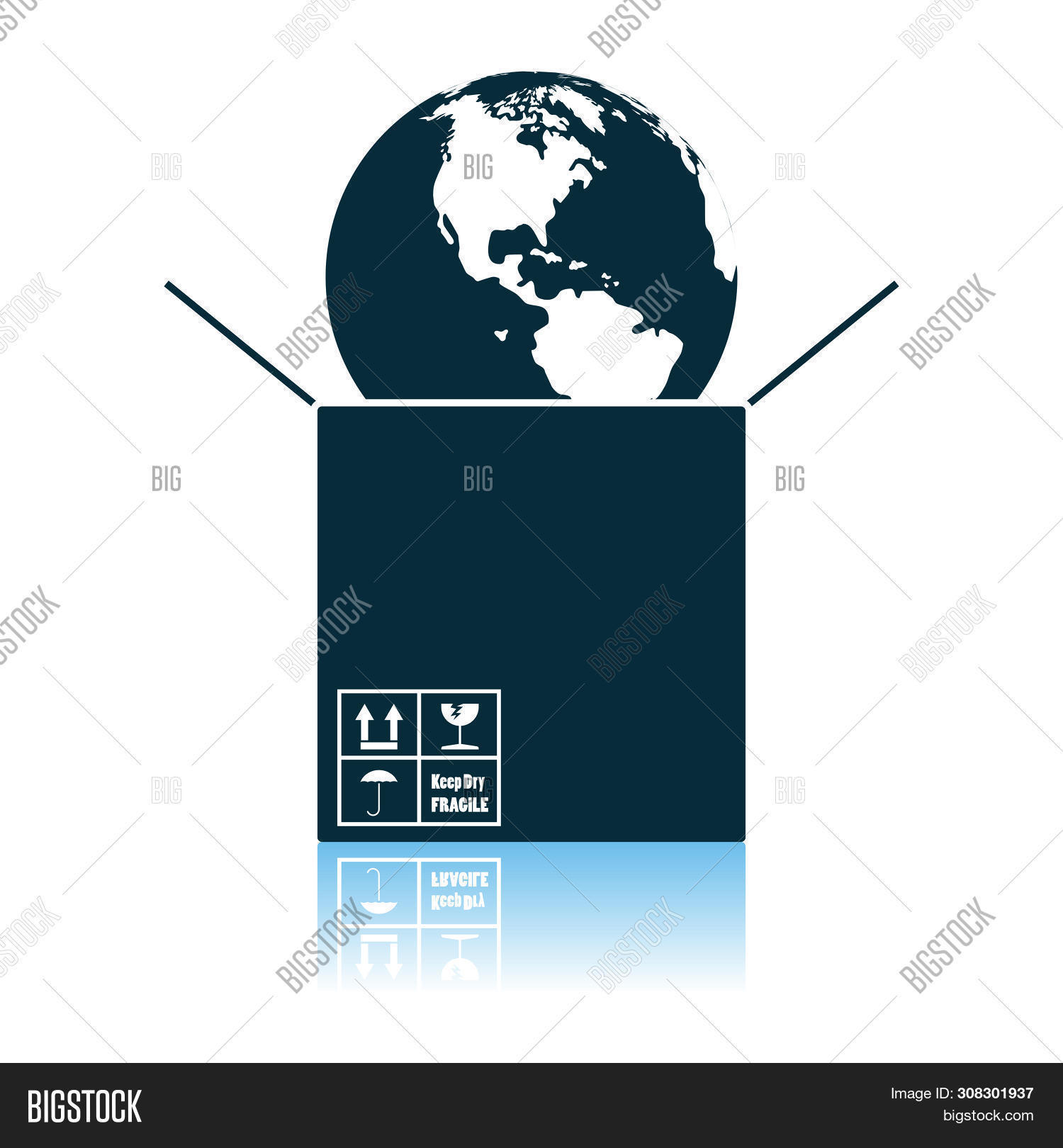 Planet Box. Shadow Vector & Photo (Free Trial) | Bigstock