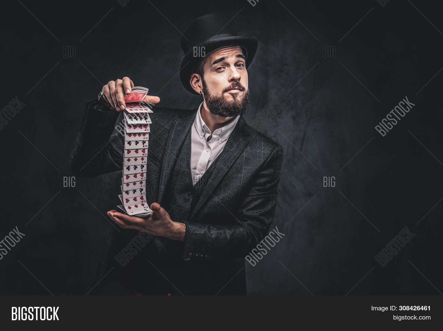 Bearded Magician Black Image & Photo (Free Trial) | Bigstock