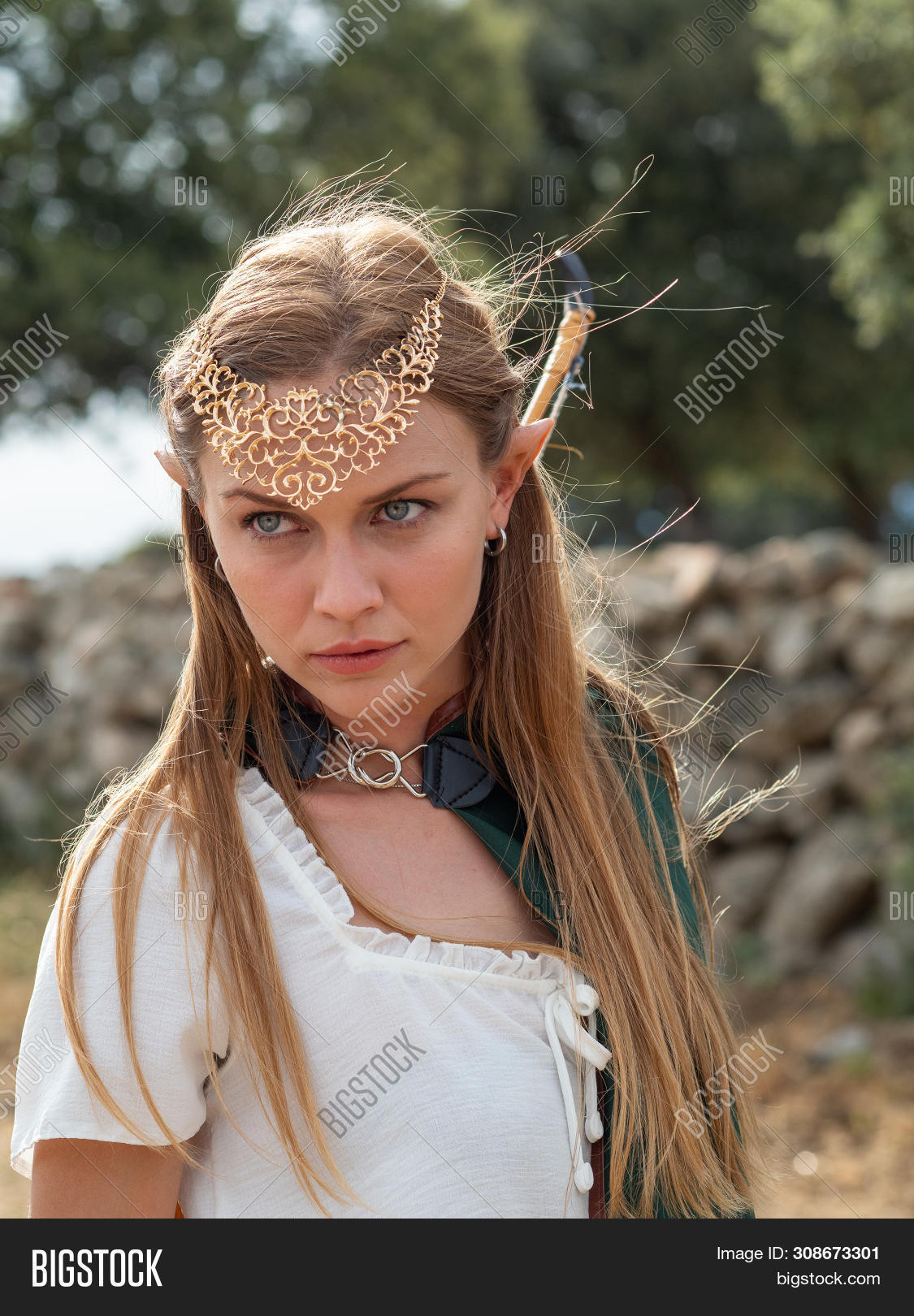 Blonde Girl Elf Ears Image & Photo (Free Trial) | Bigstock