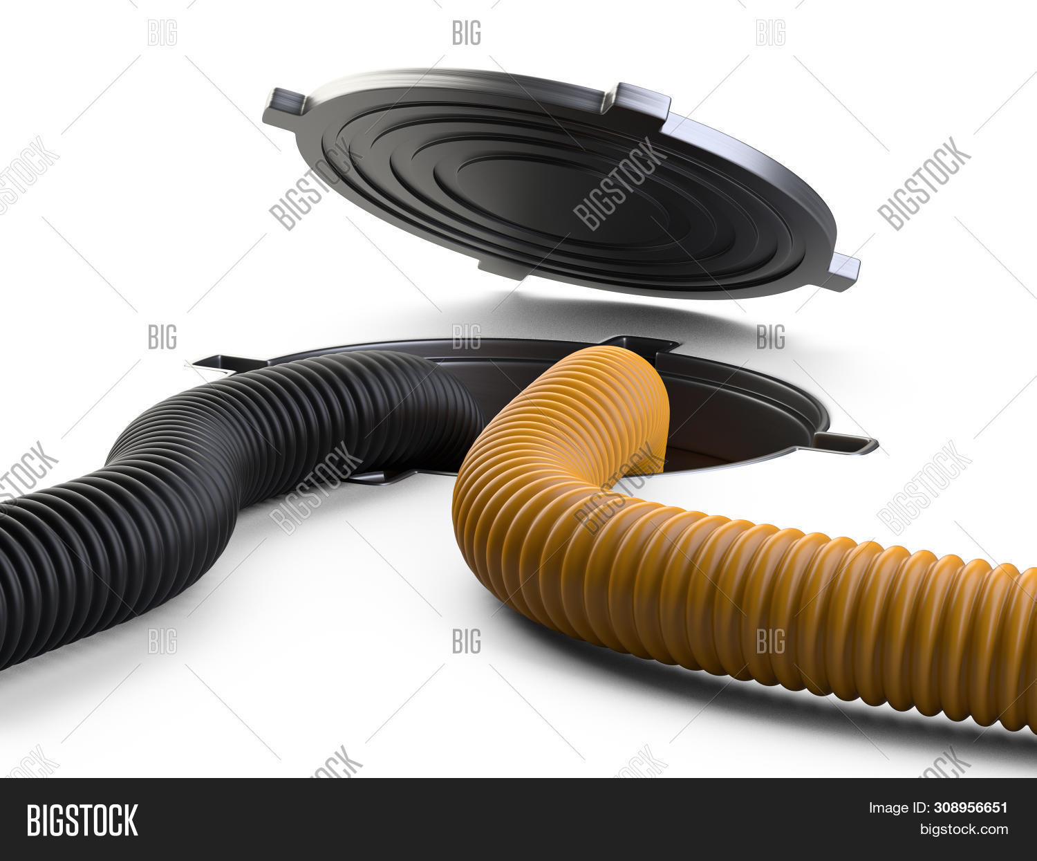 Sewer Hatch Open Lid Image & Photo (Free Trial) | Bigstock