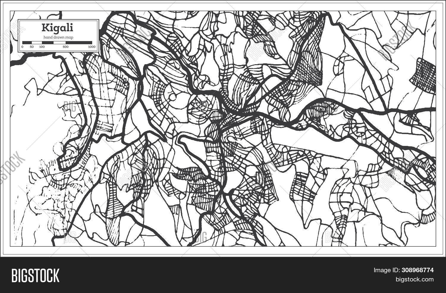 Kigali Rwanda Map Image & Photo (Free Trial) | Bigstock