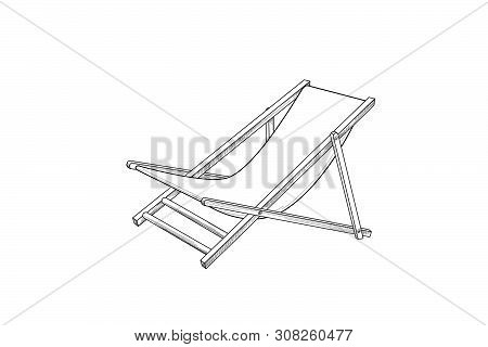 Deckchair Outline Vector & Photo (Free Trial) | Bigstock