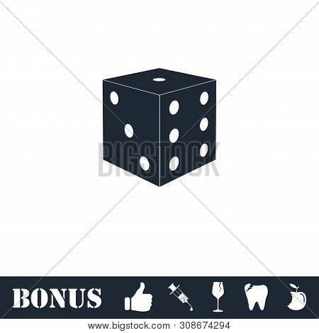 Dice Icon Flat. Vector & Photo (Free Trial) | Bigstock