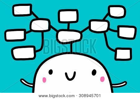 Cartoon Man Mind Map Vector & Photo (Free Trial) | Bigstock