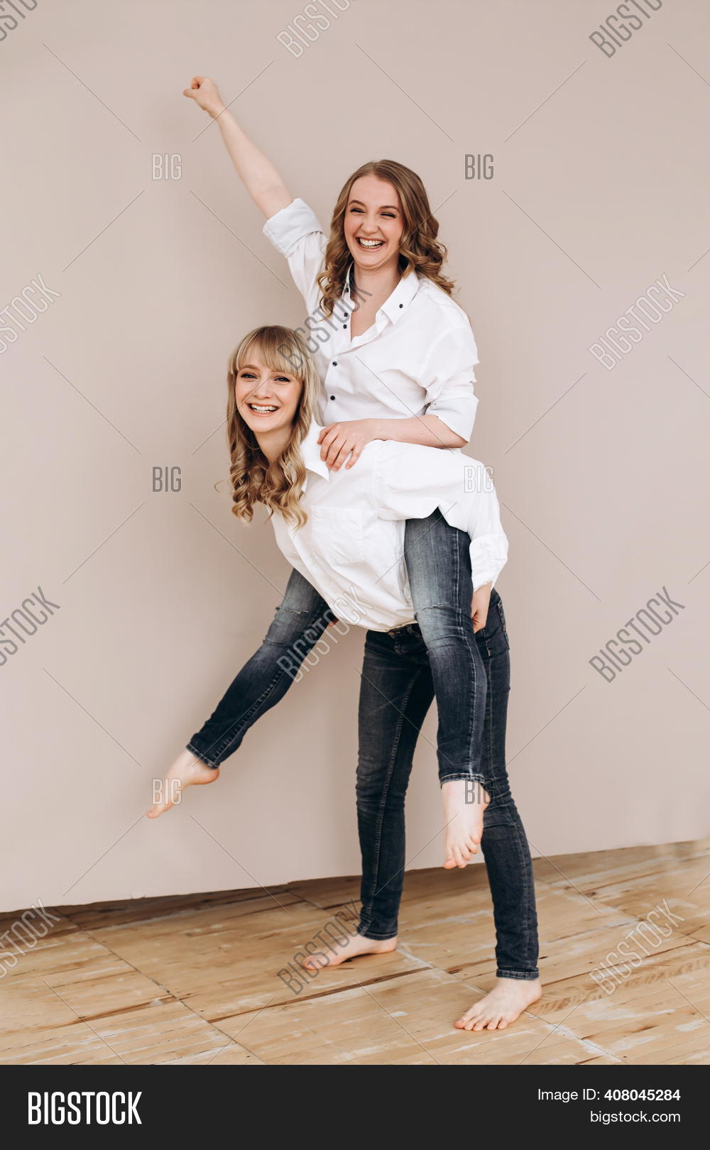 Two Happy Women On Image & Photo (Free Trial) | Bigstock