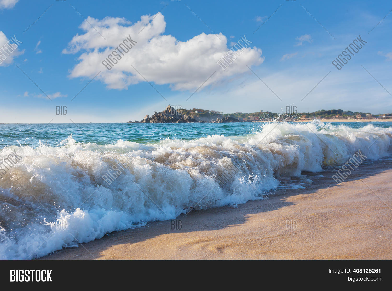 Blue Wave On Beach. Image & Photo (Free Trial) | Bigstock