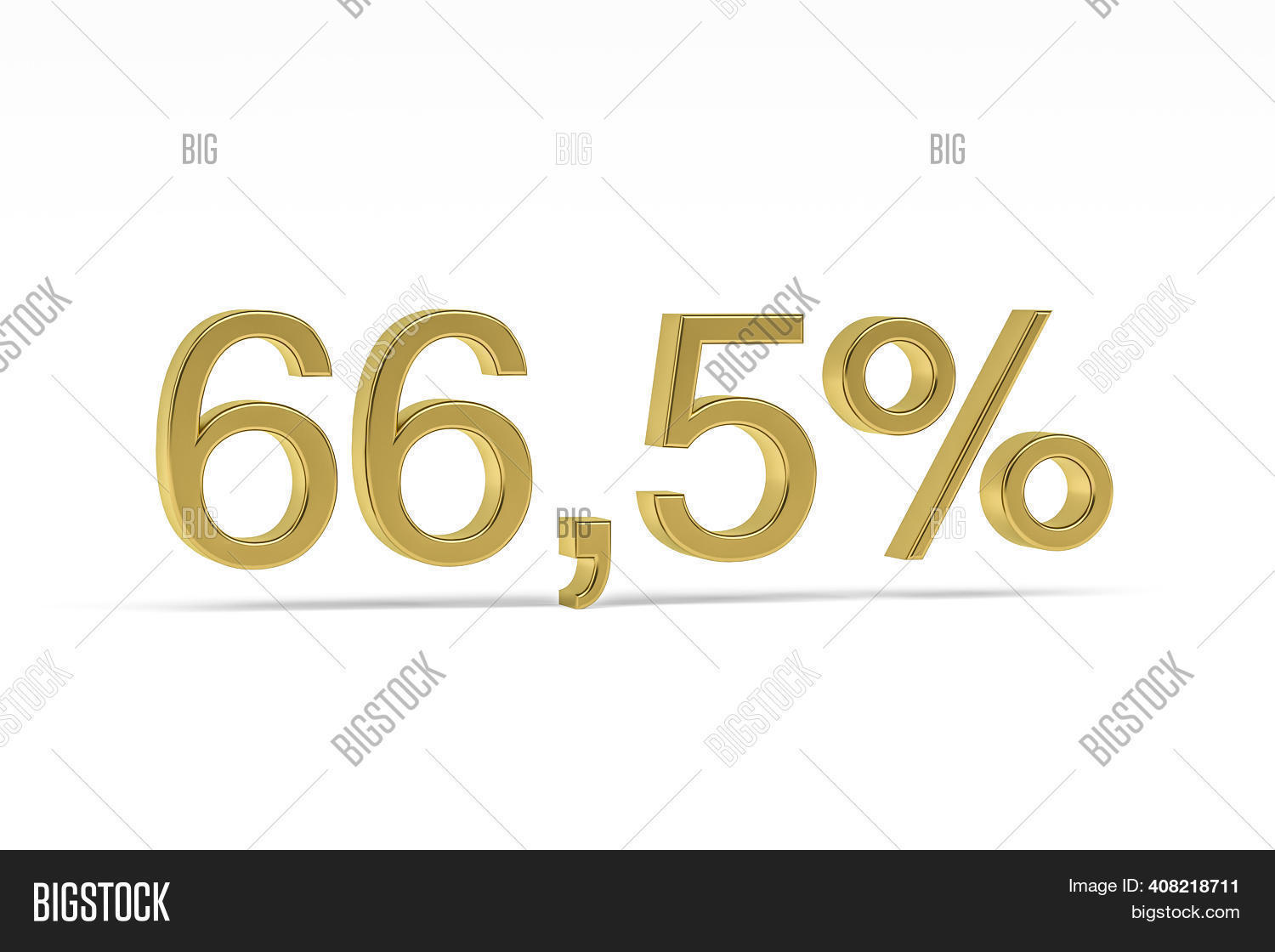 Gold Digit Sixty-six Image & Photo (Free Trial) | Bigstock