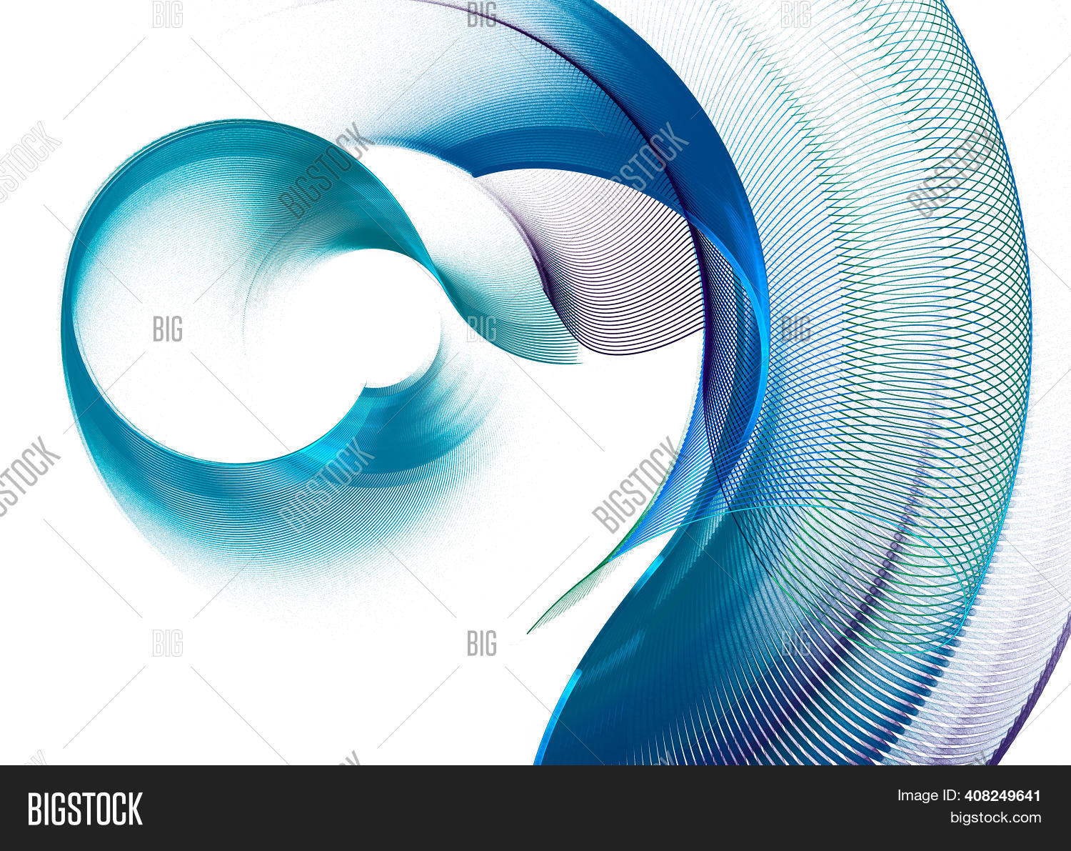 Blue Lines Curl Curls Image & Photo (Free Trial) | Bigstock