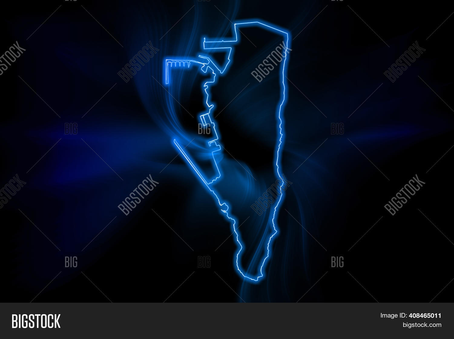 Glowing Map Gibraltar Image & Photo (Free Trial) | Bigstock