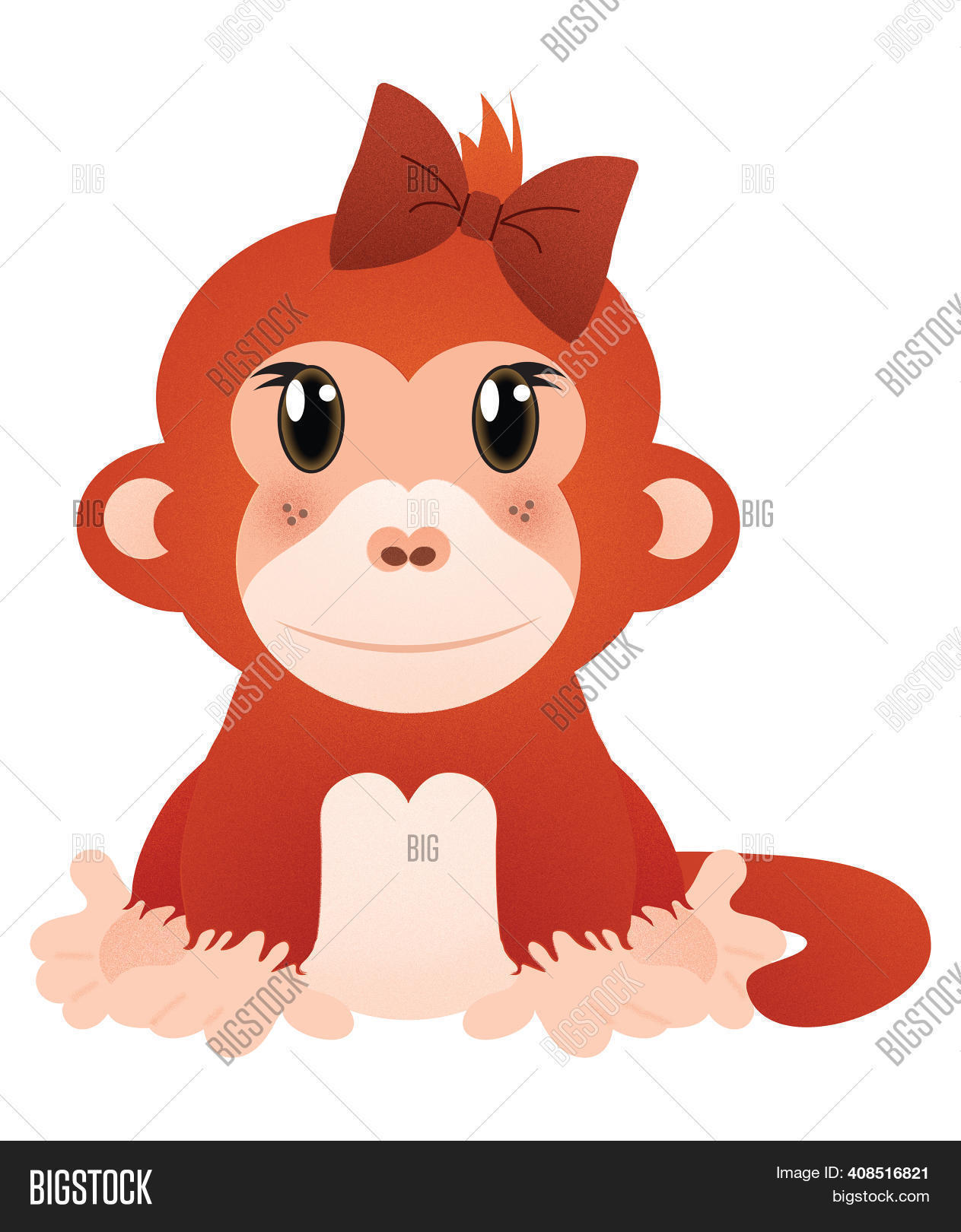 Little Red Monkey Hair Image & Photo (Free Trial) | Bigstock