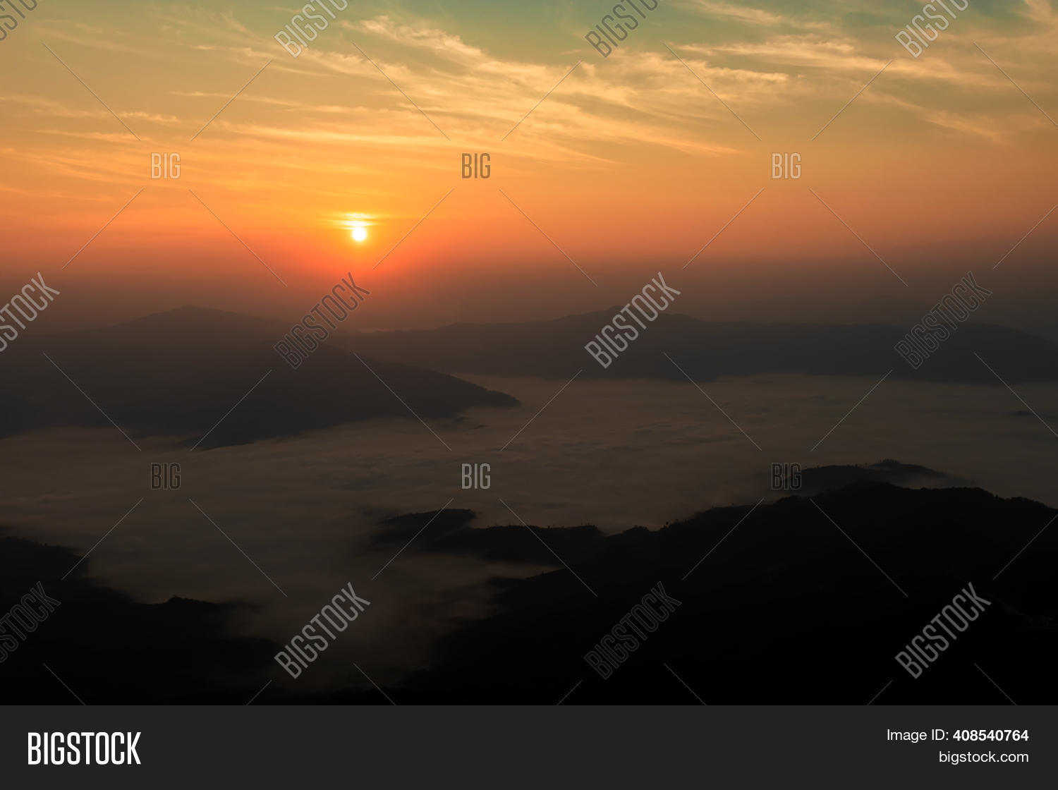 Morning Sun Orange Sky Image & Photo (Free Trial) | Bigstock