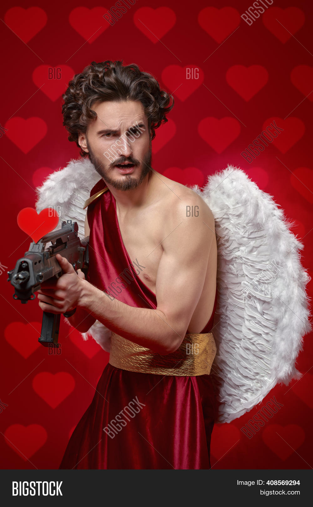 Modern Cupid Big Gun Image & Photo (Free Trial) | Bigstock