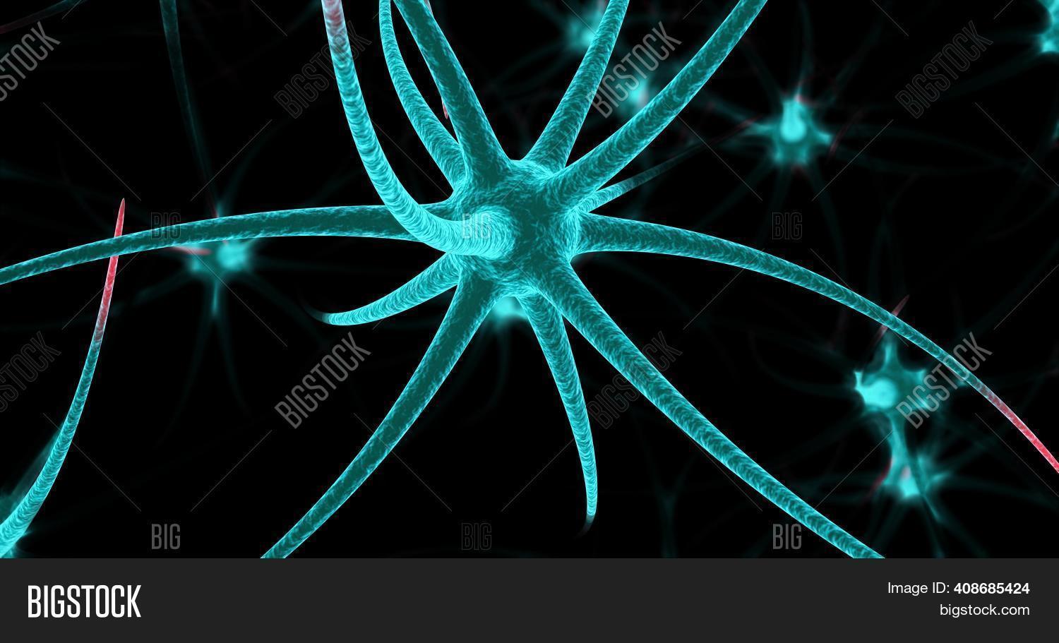 Neon Neuron Cells On Image & Photo (Free Trial) | Bigstock