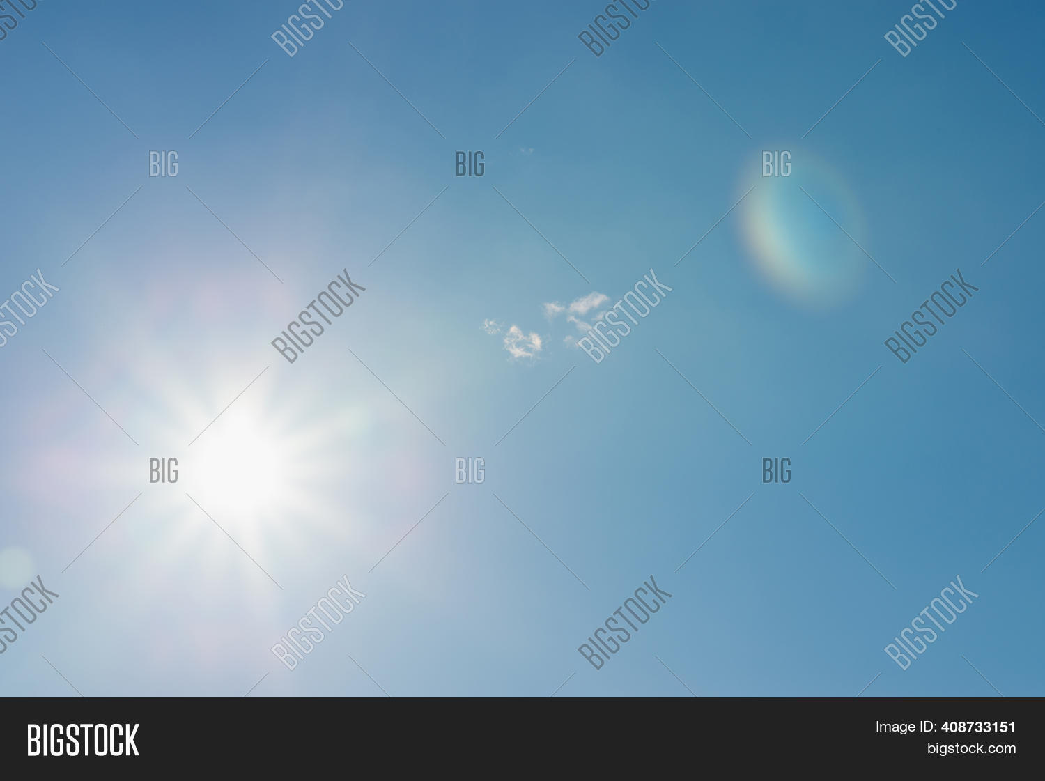 Bright Blue Sky Sun Image & Photo (Free Trial) | Bigstock