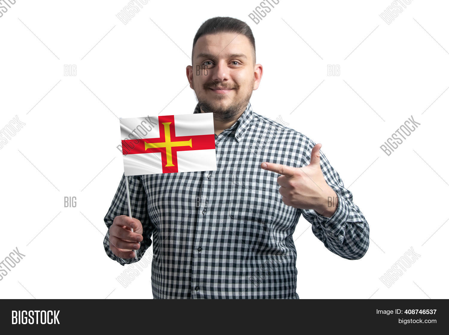 White Guy Holding Flag Image & Photo (Free Trial) | Bigstock