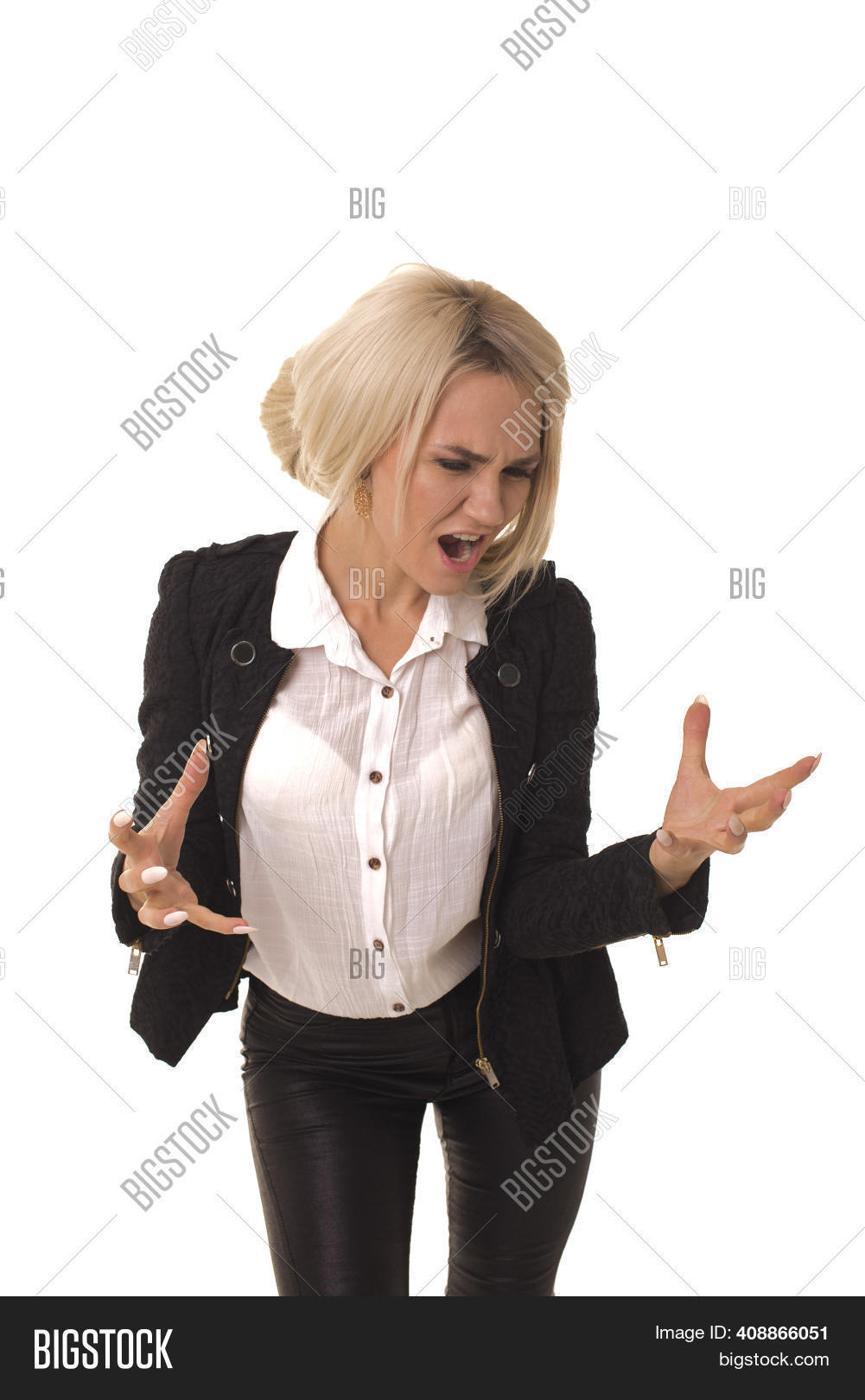 Girl Rage Stands On Image & Photo (Free Trial) | Bigstock