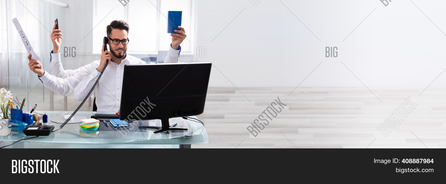 Happy Busy Boss Office Image & Photo (Free Trial) | Bigstock