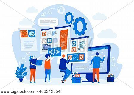 Developers Team Web Vector & Photo (Free Trial) | Bigstock