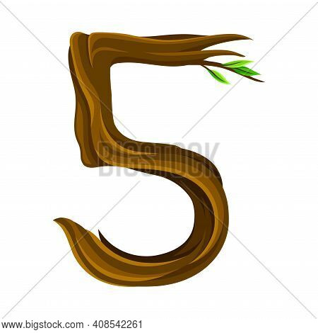 Woody Number Five Vector & Photo (Free Trial) | Bigstock
