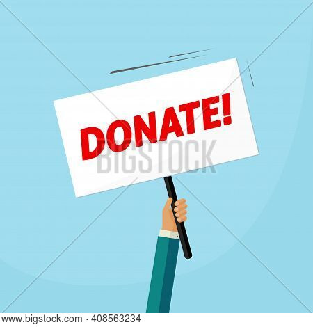 Donate Poster On Vector & Photo (Free Trial) | Bigstock