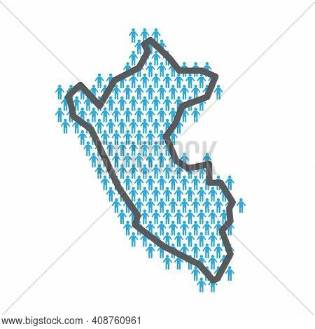 Peru Population Map. Vector & Photo (Free Trial) | Bigstock
